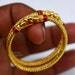22k Yellow Gold Handmade Fabulous Vintage Elephant Face Design Baby Bangle Pair Kada Certified ...