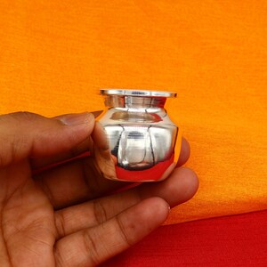 Pure 925 Sterling Silver Handmade Plain Small Kalash or Pot, Unique ...