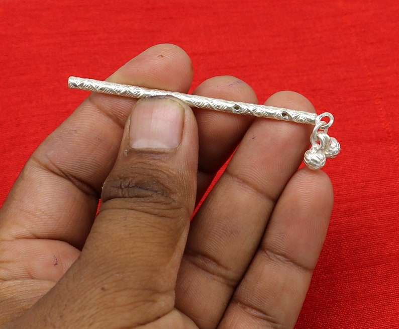Amazing Design Solid Sterling Silver Handmade Idol Krishna Flute ...