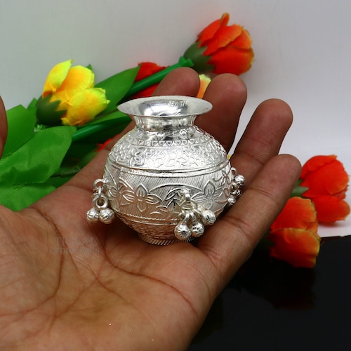 Solid Sterling Silver Handmade Designer Small Kalash or Pot - Etsy