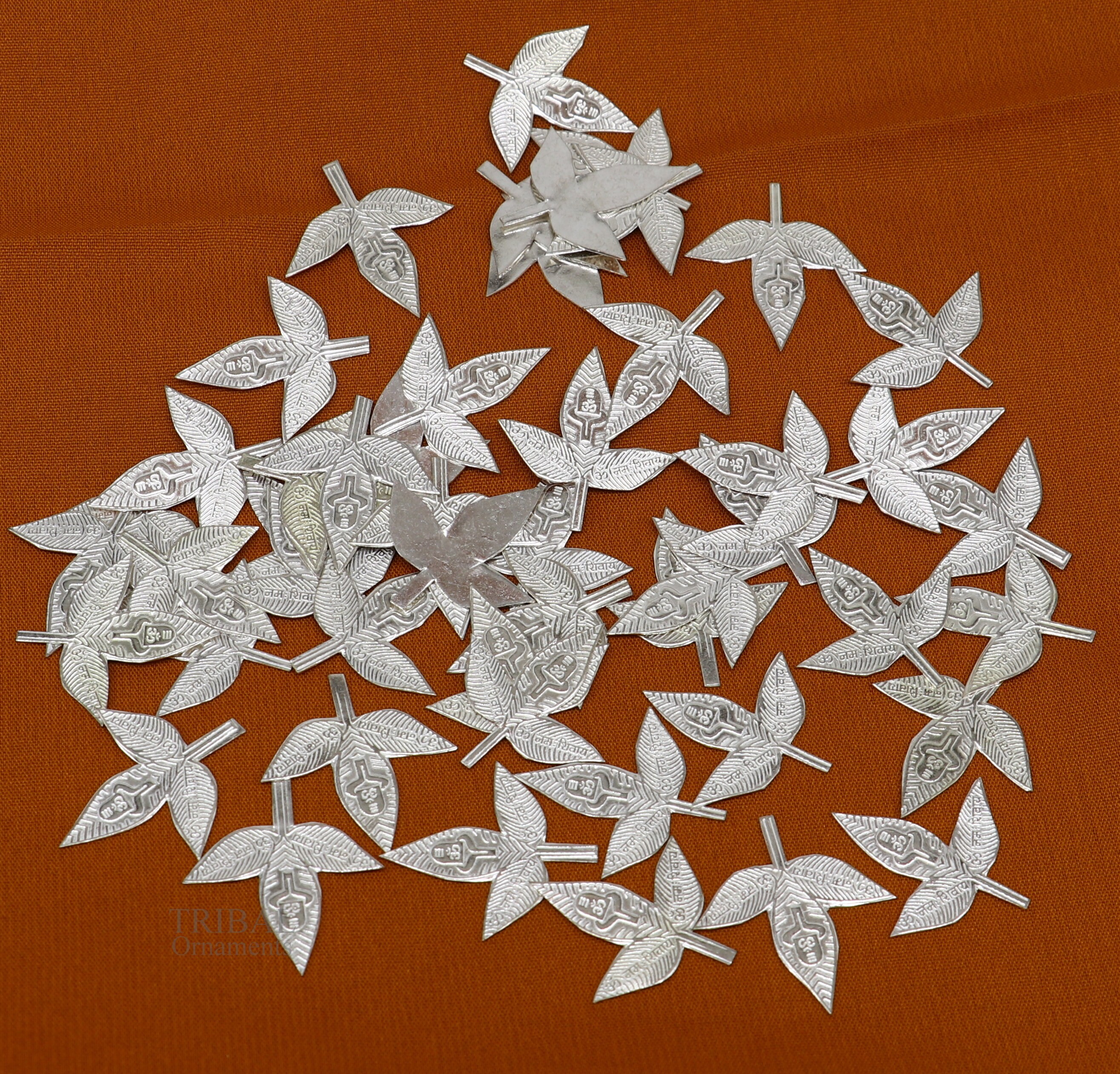 2.5 Cm Lord Shiva Bel Patra Solid Silver Handmade Solid Belva | Etsy