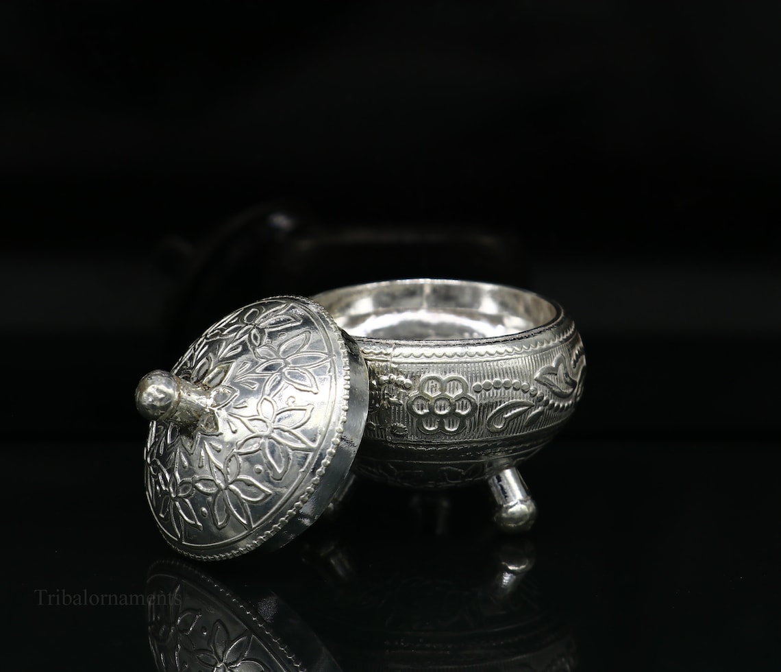 925 Sterling Silver Handmade Fabulous Trinket Box Solid - Etsy
