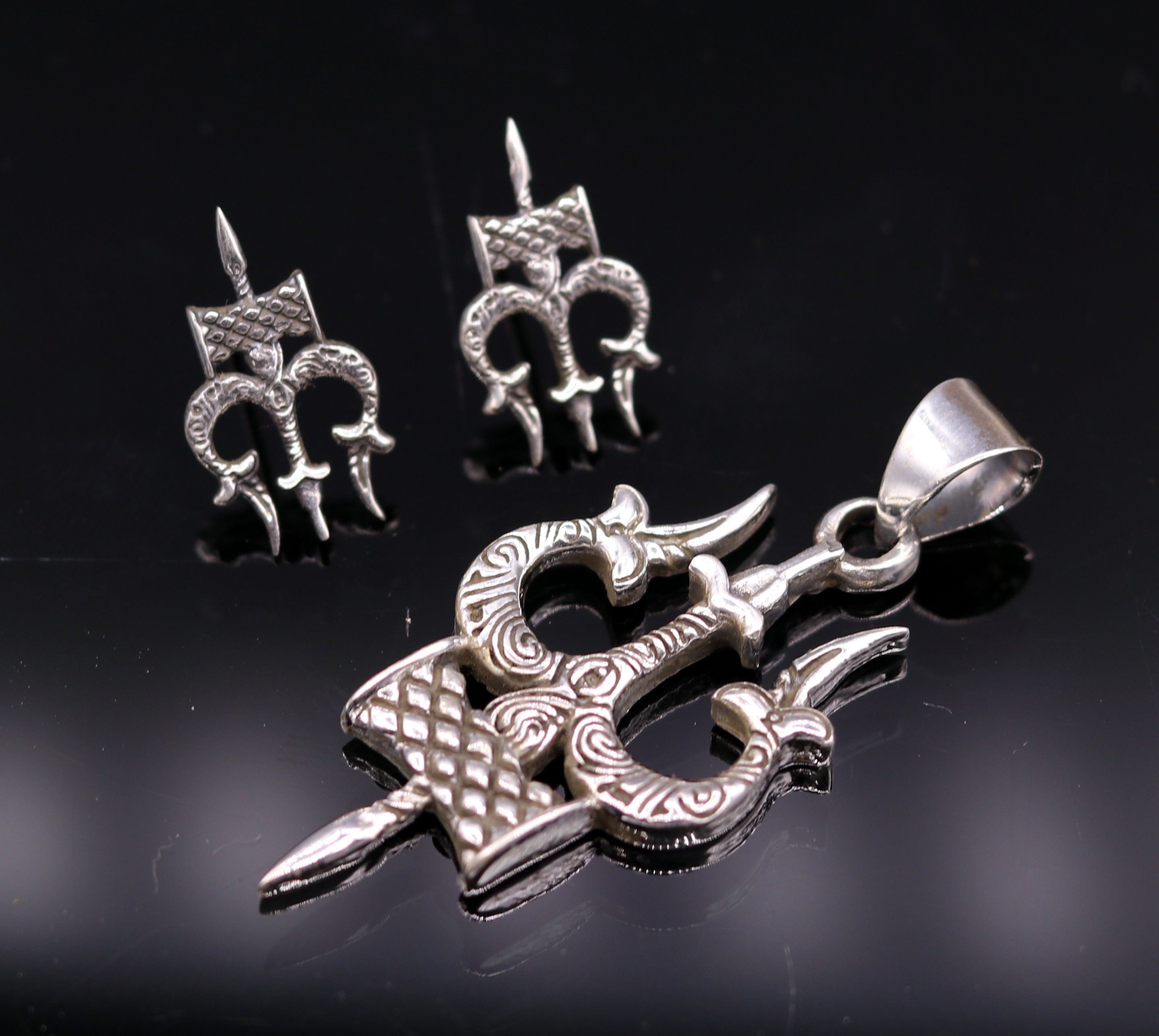 Awesome Pretty Design Lord Shiva Trident Shape Pendant With | Etsy