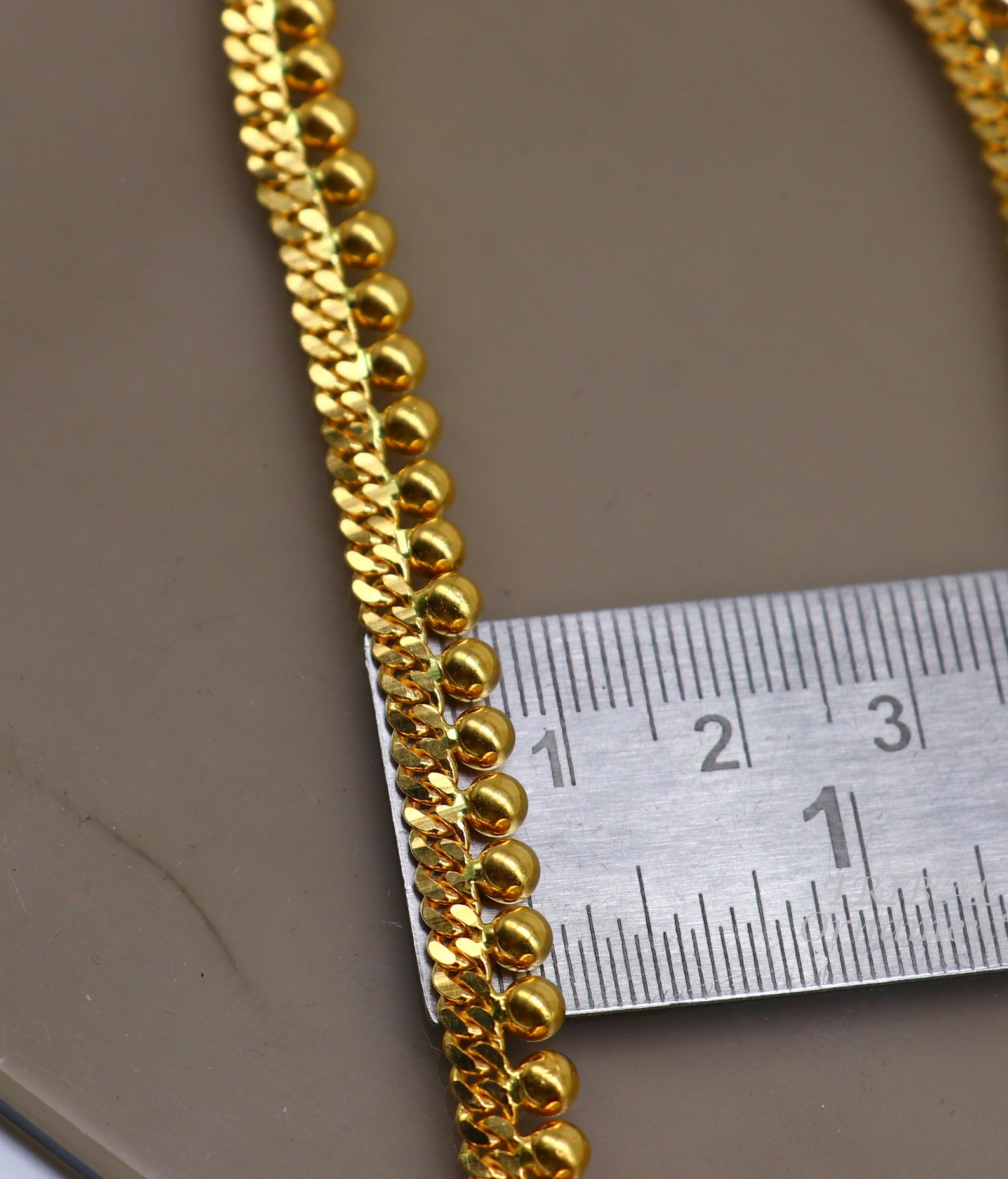 Amazing Vintage Waved Beaded Style Handmade Genuine 22 Karat - Etsy