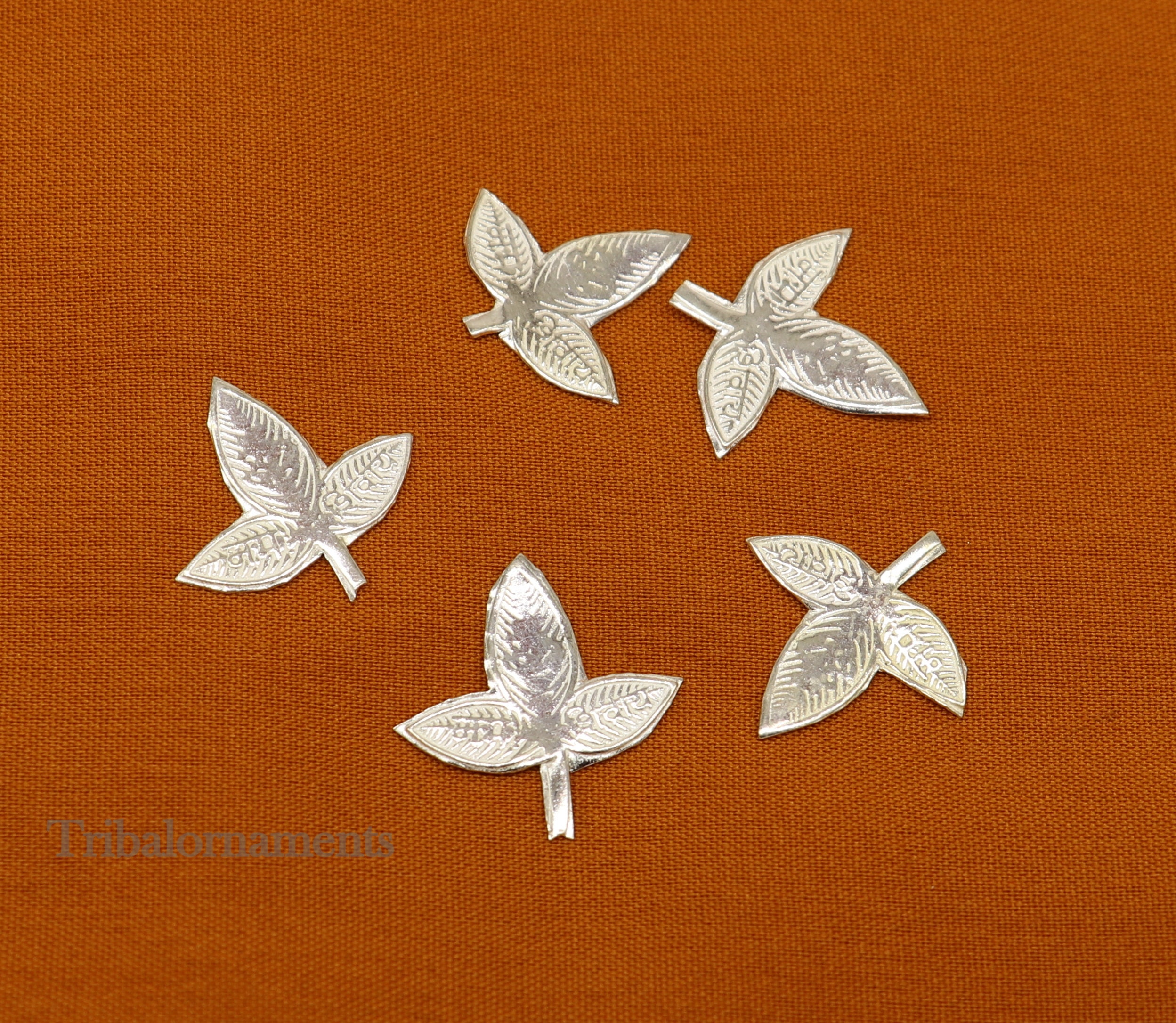 2 Cm Lord Shiva Bel Patra Solid Silver Handmade Solid Belva Patra ...