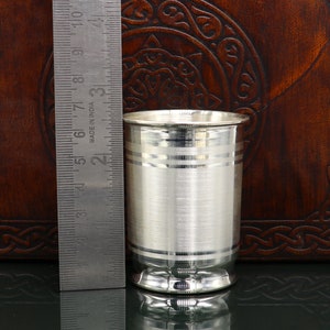 999 Fine Silver Handmade Small Baby Bowl and Water Glass Set, Silver ...