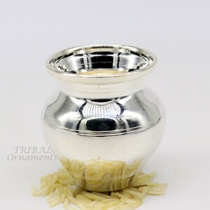 Pure 925 Sterling Silver Handmade Plain Small Kalash or Pot, Unique ...