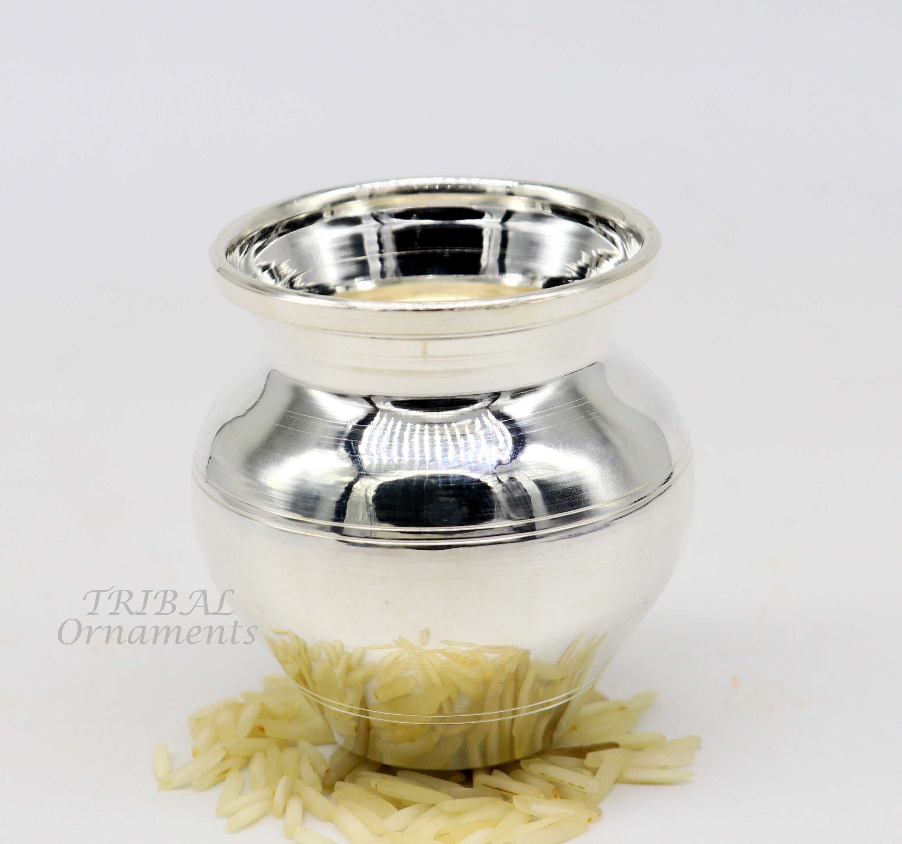 Pure 925 Sterling Silver Handmade Plain Small Kalash or Pot, Unique ...