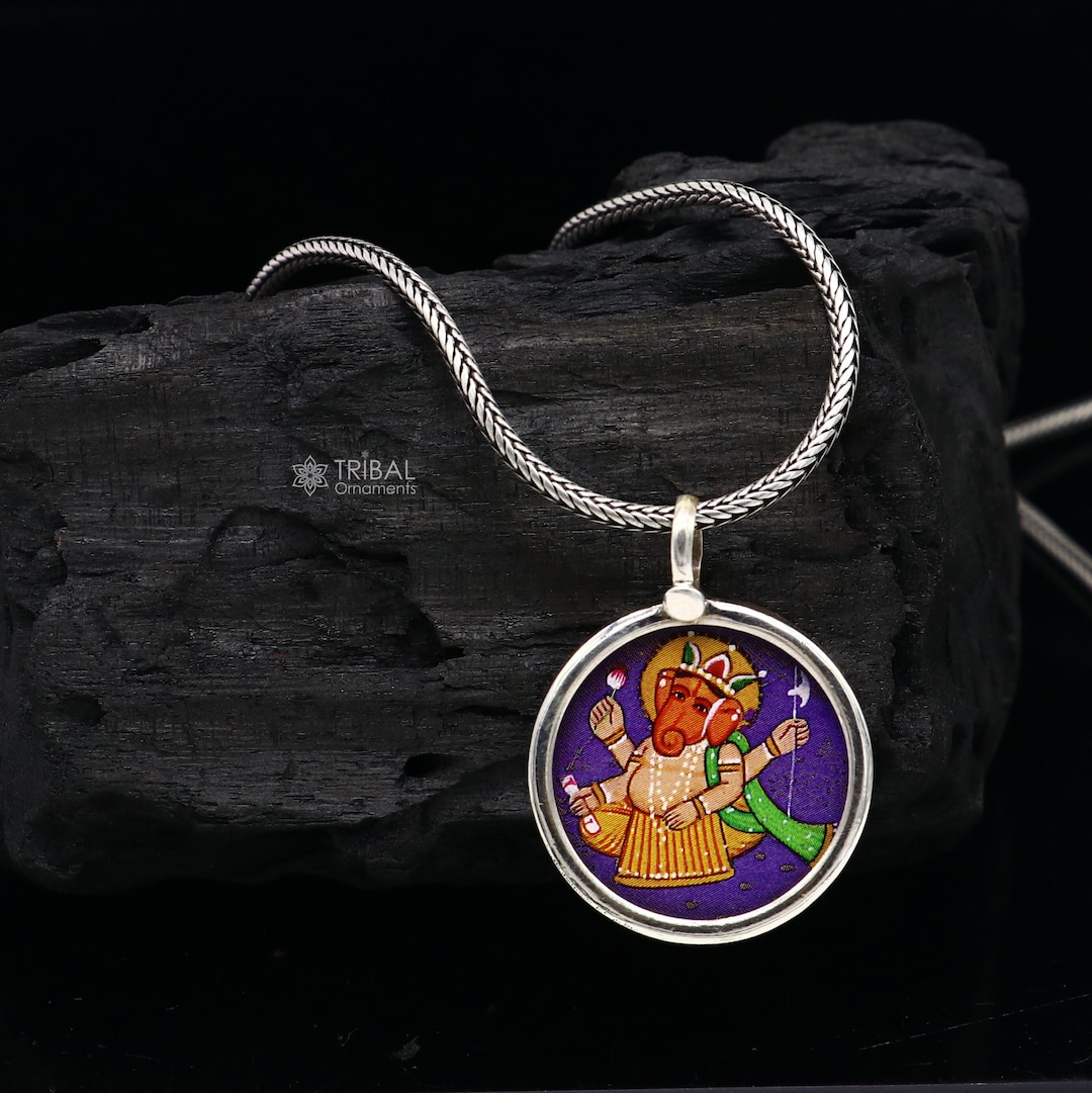 Exclusive 925 Sterling Silver Handmade Idol God Ganesha Pendant ...