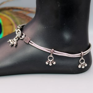 925 Sterling Silver Handmade Charm Ankle Jewelry Vintage Design Anklet ...