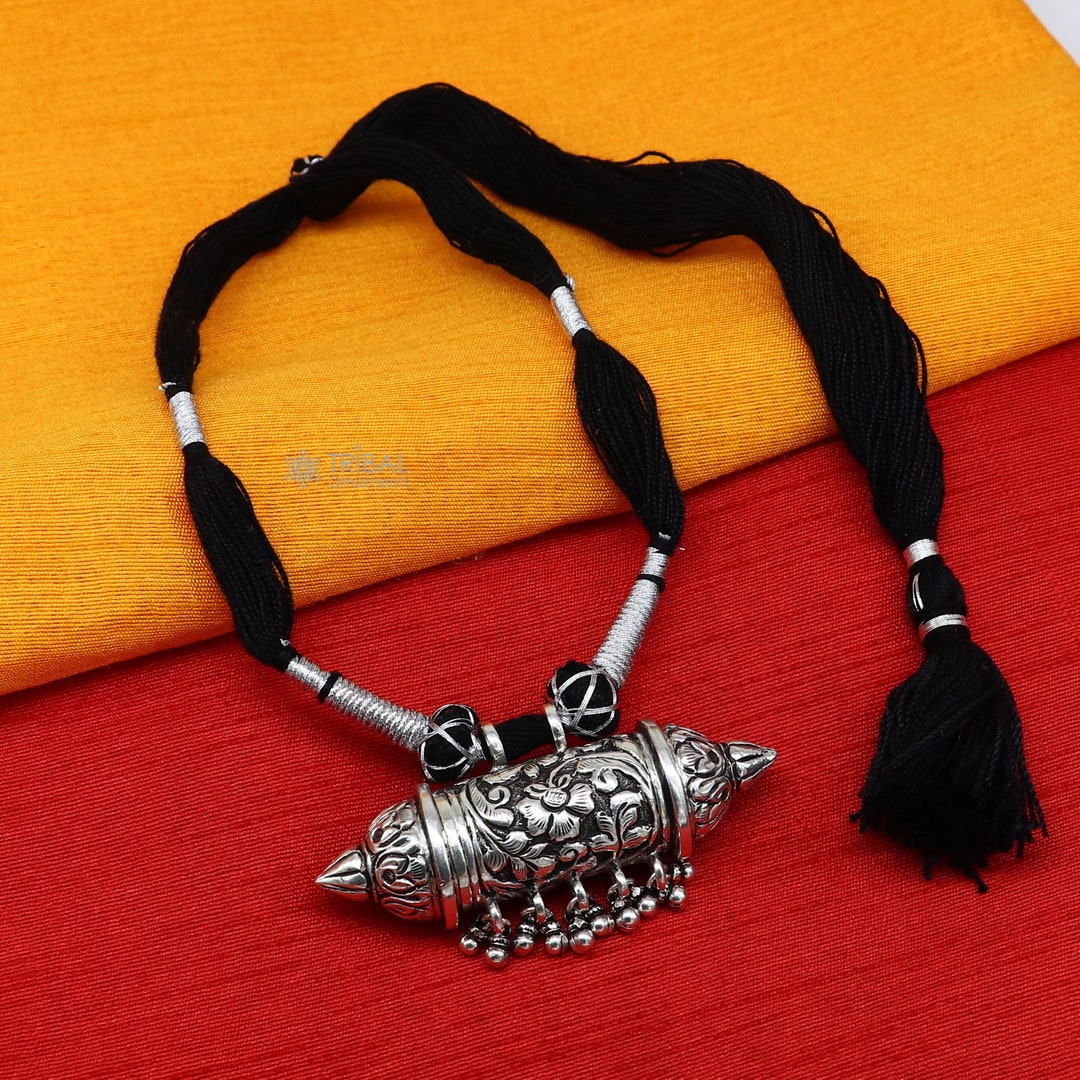 925 Sterling Silver Amulet Taviz Pendant Tribal Ethnic Necklace Adjust ...