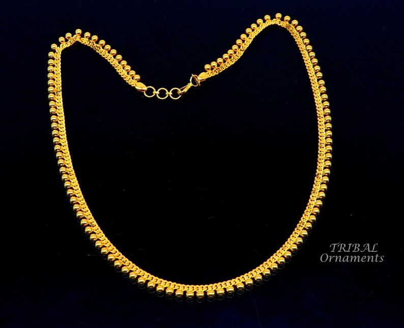 Amazing Vintage Waved Beaded Style Handmade Genuine 22 Karat - Etsy