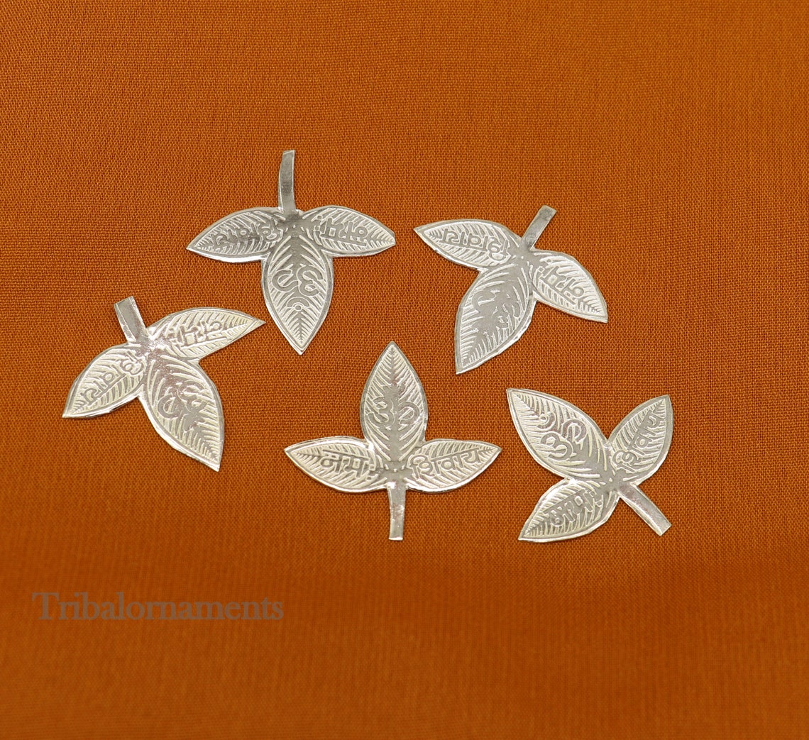 2.5 Cm Bel Patra Solid Silver Handmade Solid Belva Patra Lord - Etsy