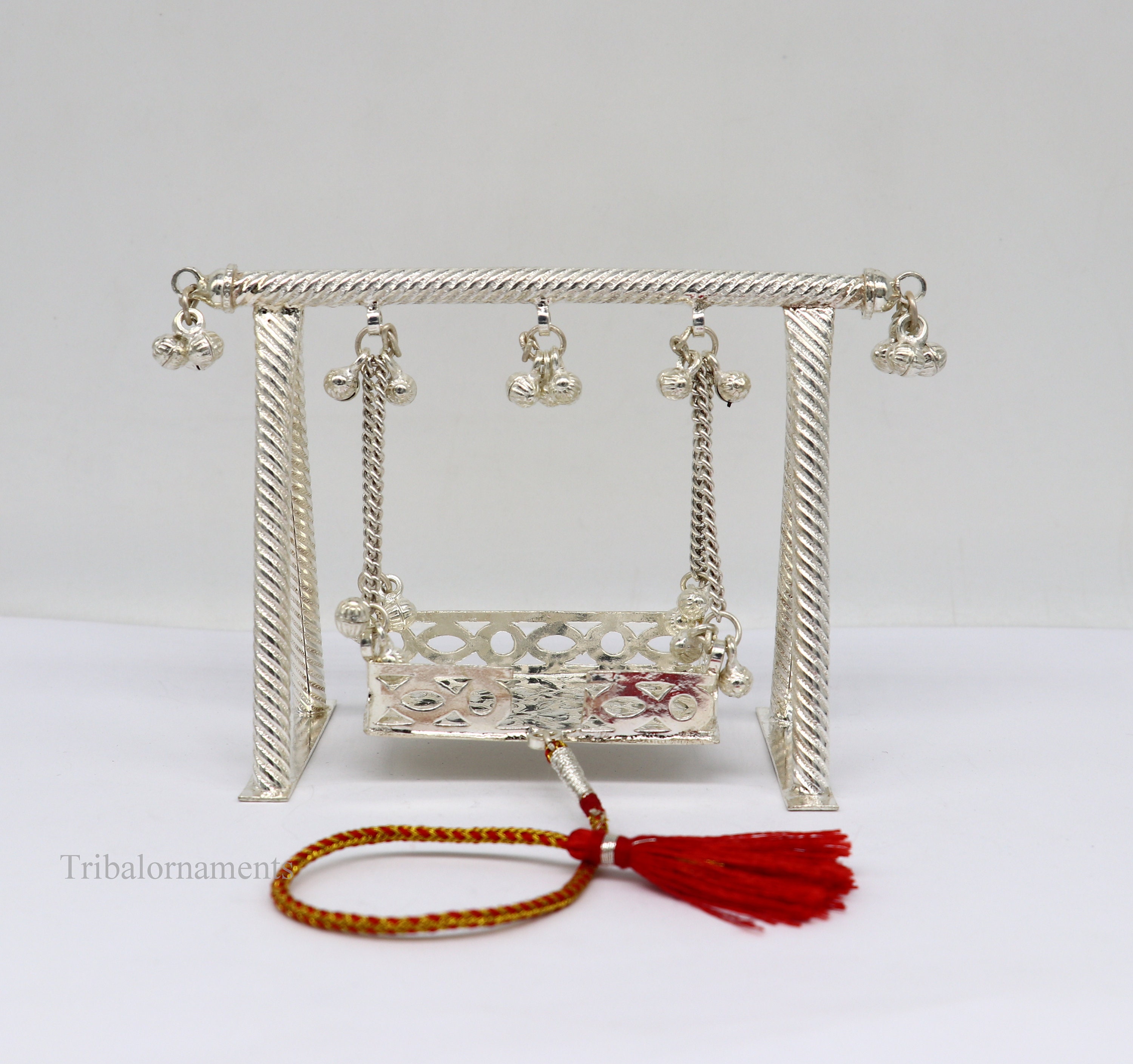 Sterling Silver Handmade Bal Gopala Jhula, Little Krishna Swing, Child ...