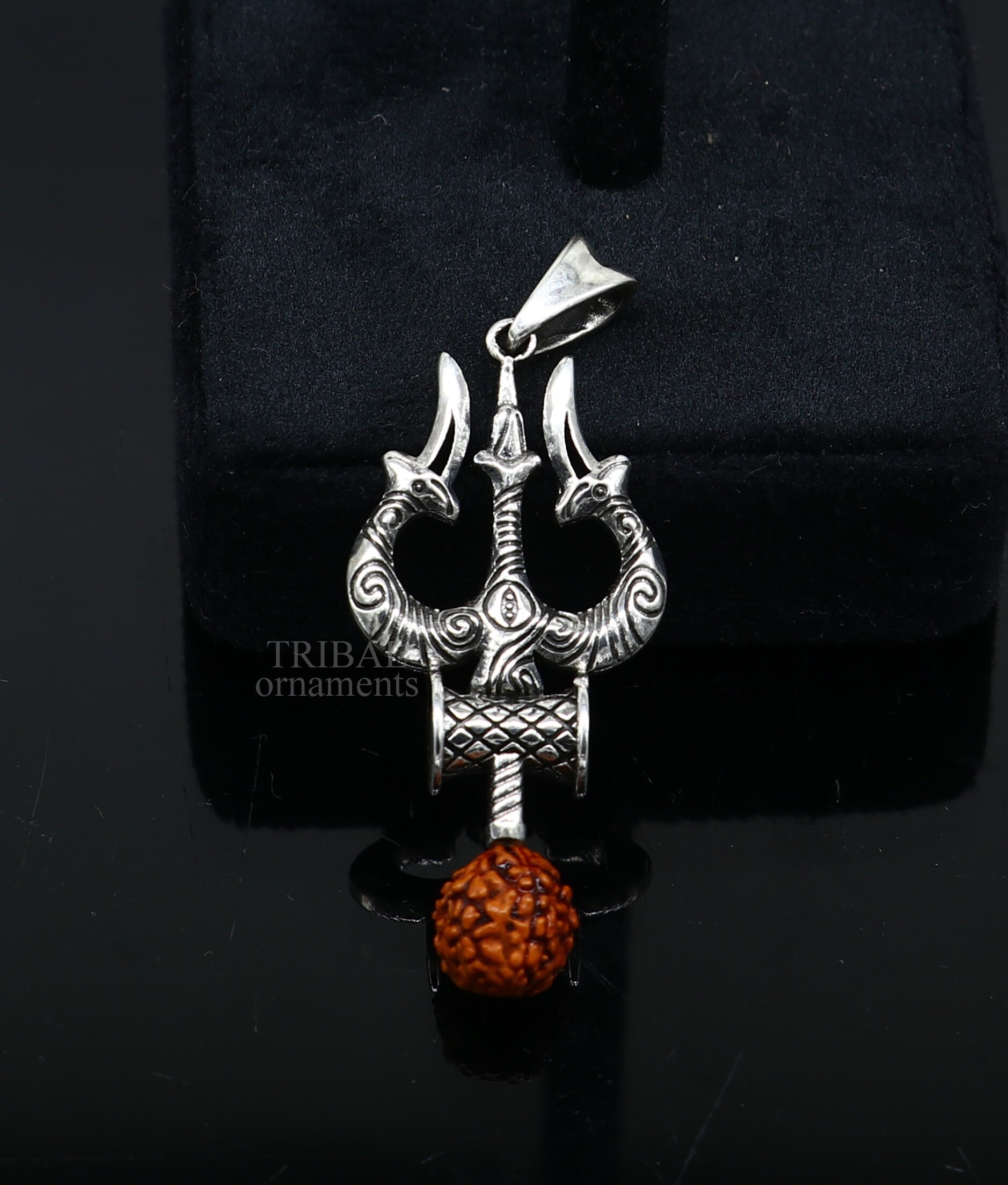 925 Sterling Silver Hindu Idol Lord Shiva Trident Pendant, Amazing ...