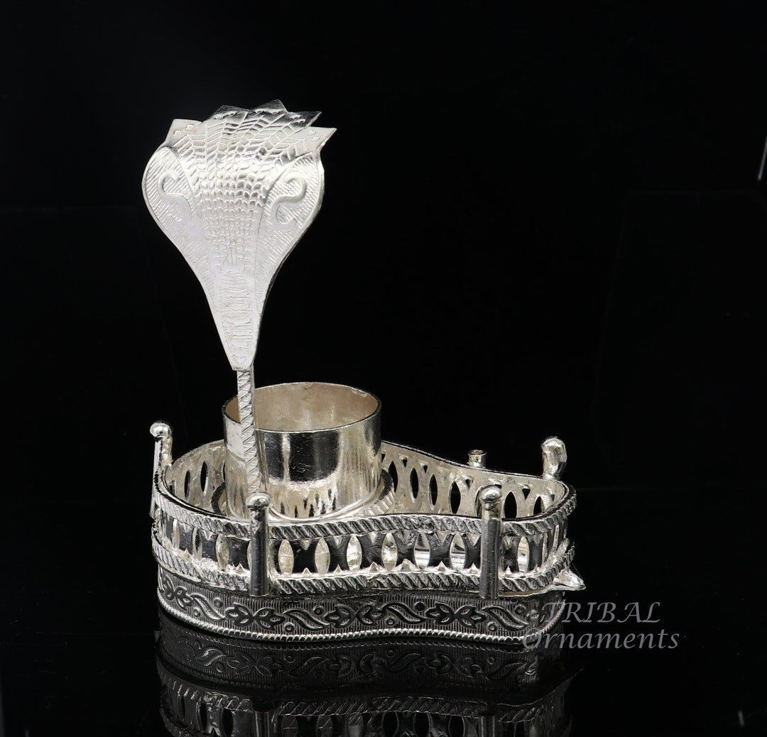925 Sterling Silver Handmade Lord Shiva Lingam Stand/jalheri With ...