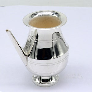 925 Sterling Silver Handmade Plain Karwa Chauth Kalash, Unique Silver ...