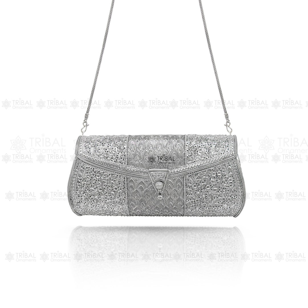 925 Sterling Silver Handmade Hand Bag/ Purse /shoulder Bag / Women ...