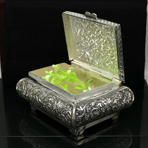 Vintage Antique Naxi Design Handmade 925 Sterling Silver Dry Fruit Box ...
