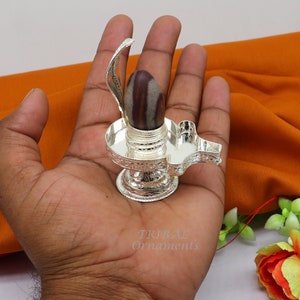 925 Sterling Silver Lord Shiva Lingam Stand/ Jalheri, Use for Put/hold ...