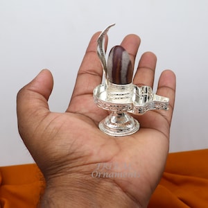925 Sterling Silver Lord Shiva Lingam Stand/ Jalheri, Use for Put/hold ...