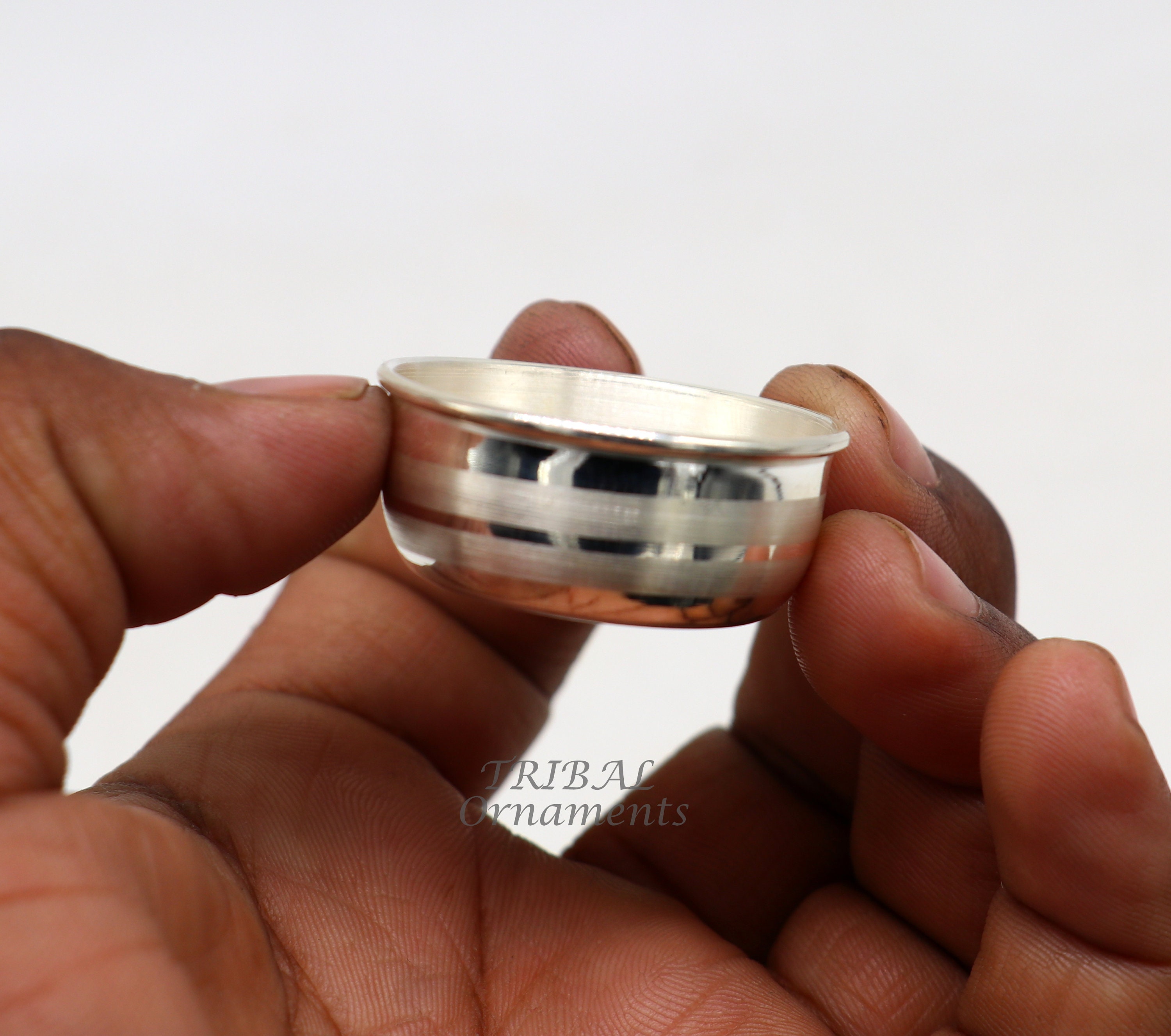 999 Fine Solid Silver Handmade Small Puja Bowl Temple Puja, Pure Silver ...