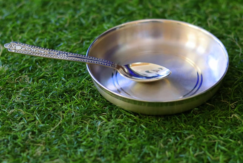 999 Sterling Silver Handmade Silver Plate Tray and Spoon Set - Etsy
