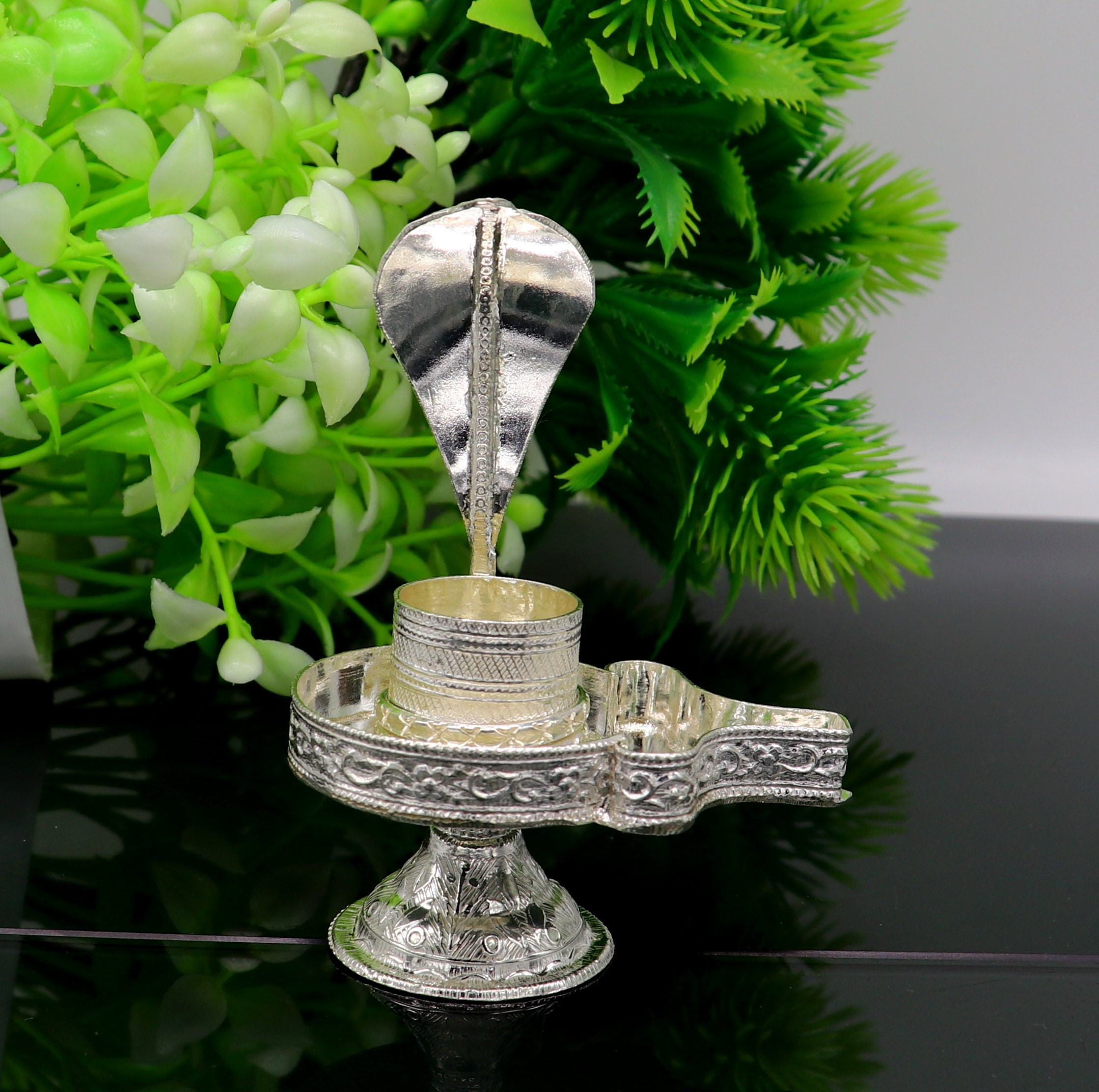 925 Fine Solid Sterling Silver Lord Shiva Lingam Stand/jalheri, Use for ...