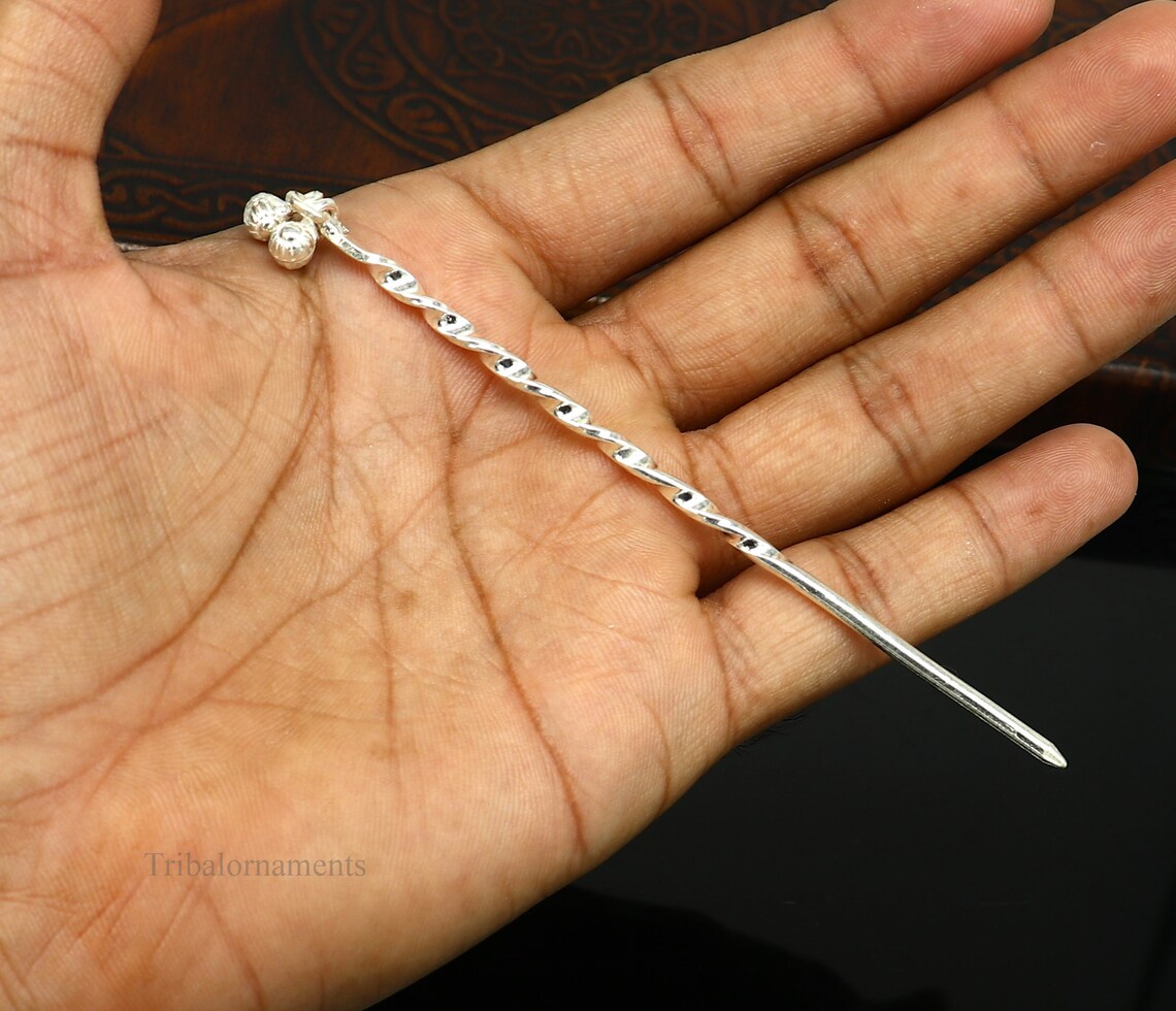4.5 Inches Long Handmade Solid Sterling Silver Eyeliner Stick, Kajal ...