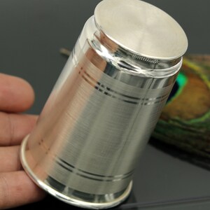 Pure 999 Fine Silver Handmade Vessels, Water/milk Glass Tumbler, Silver ...