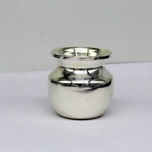 Pure 925 Sterling Silver Handmade Plain Small Kalash or Pot, Unique ...