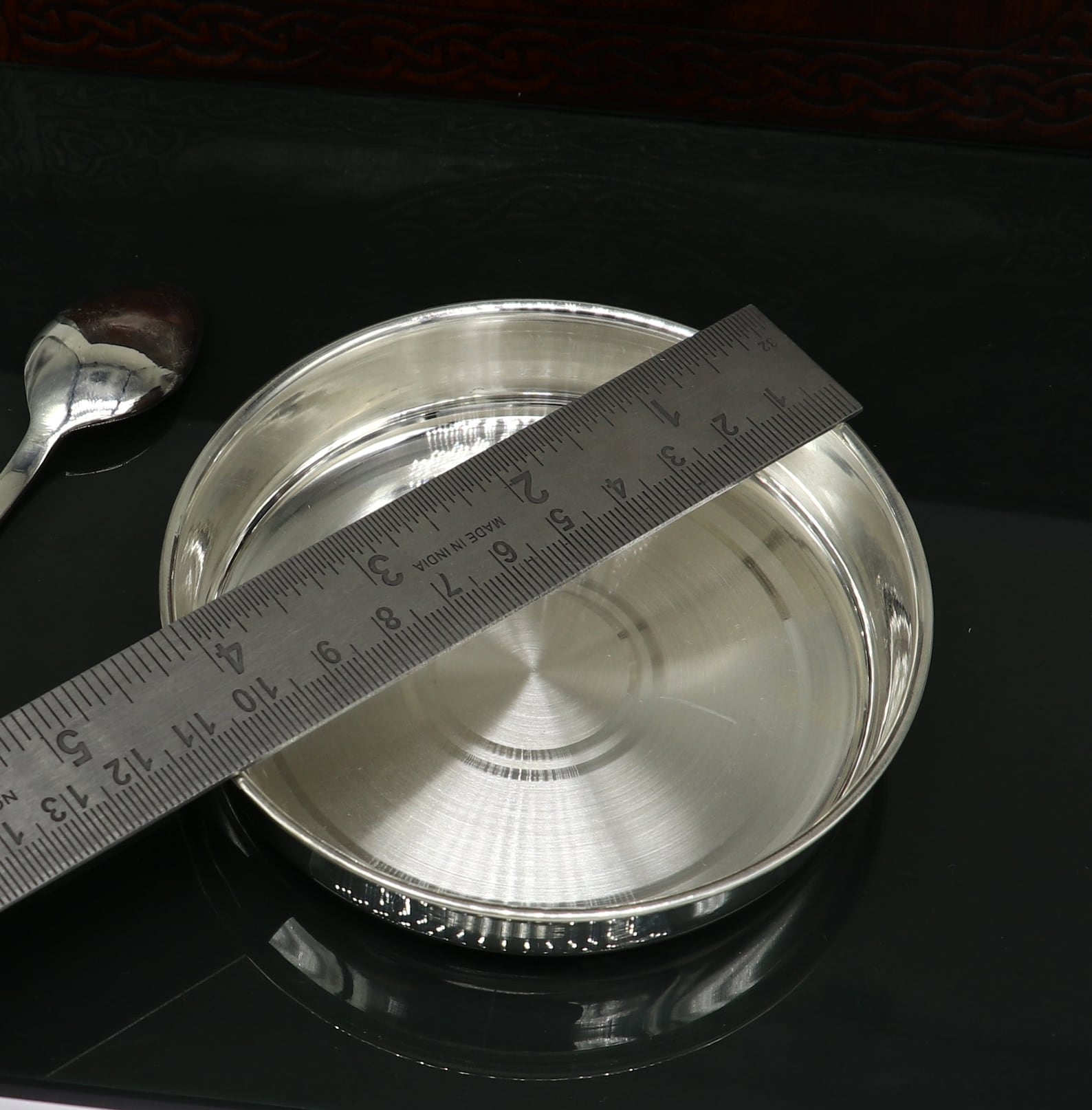 999 Fine Solid Silver Tray or Plate, Silver Vessel, Silver Baby ...