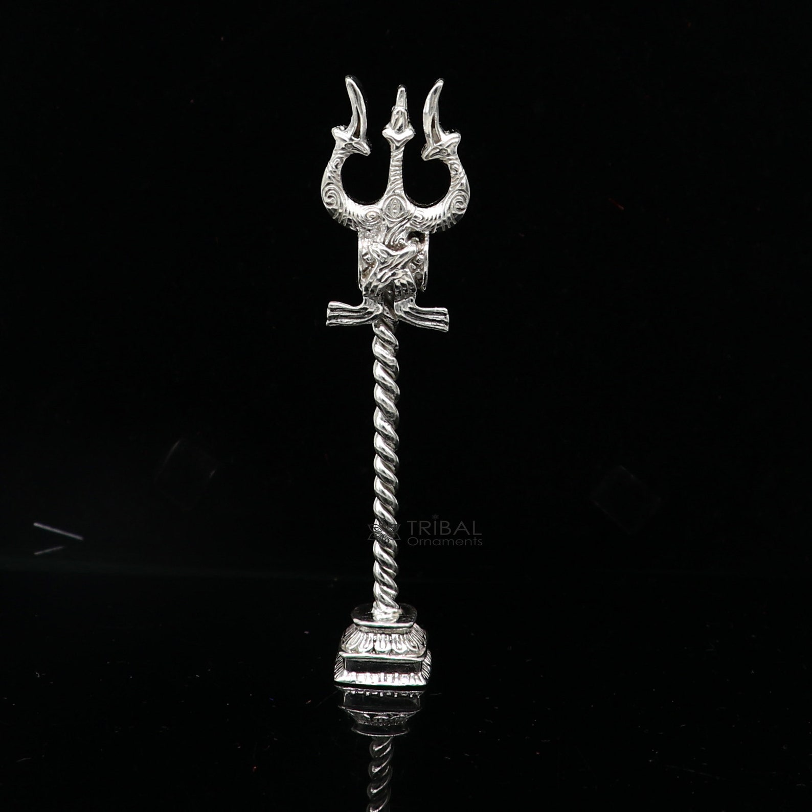925 Sterling Silver Handmade Lord Shiva Trident With Damaru, Fabulous ...