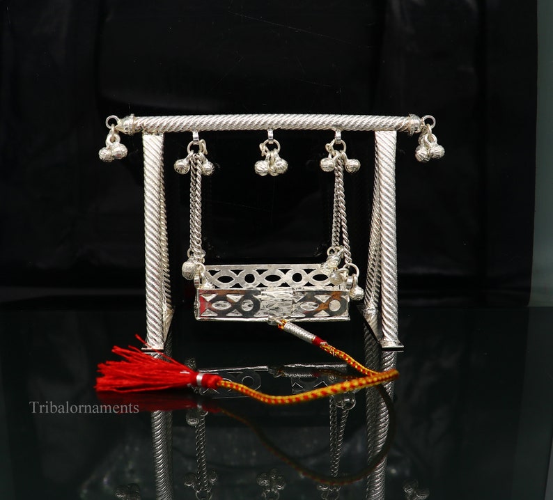 Sterling Silver Handmade Bal Gopala Jhula, Little Krishna Swing, Child ...