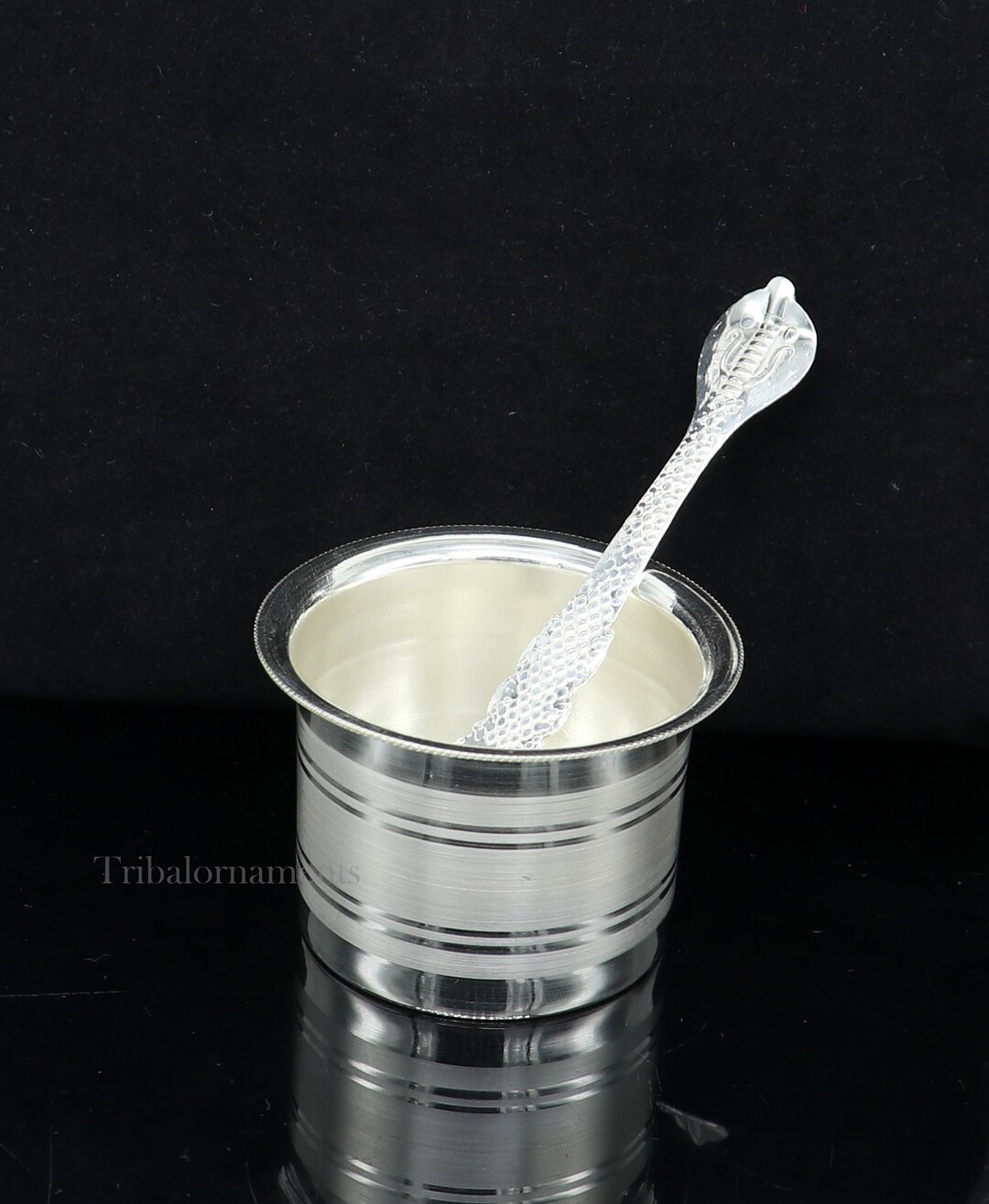 Elegant Ghee Pot Patra Puja or Worshipping Solid Silver Ghee Bowl or ...