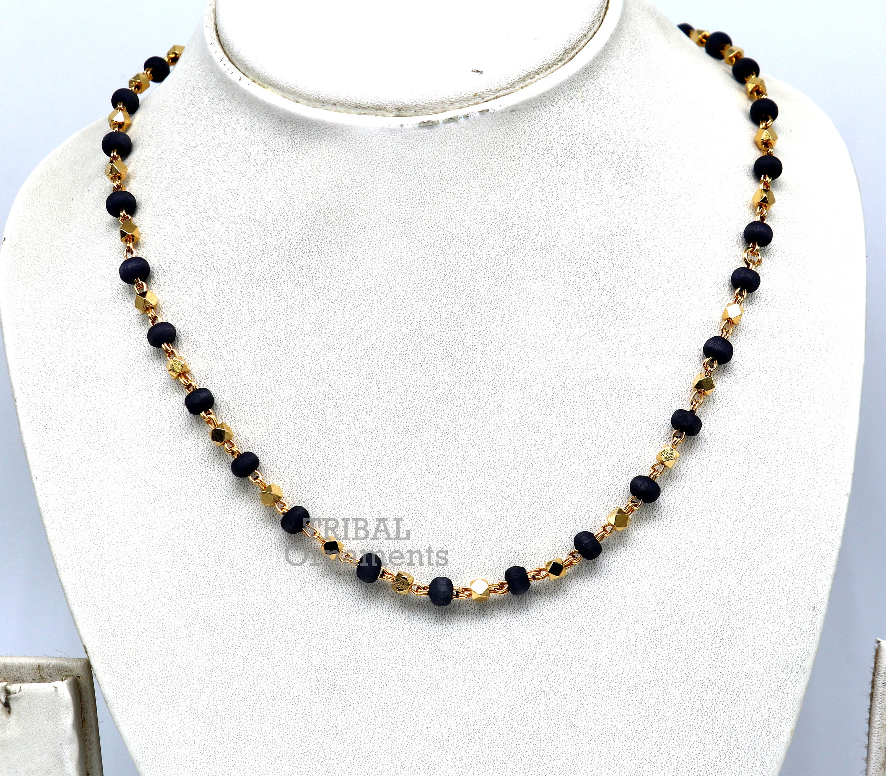 Sterling Silver Handmade Wooden Beads Basil Rosary Beads Silver Chain ...