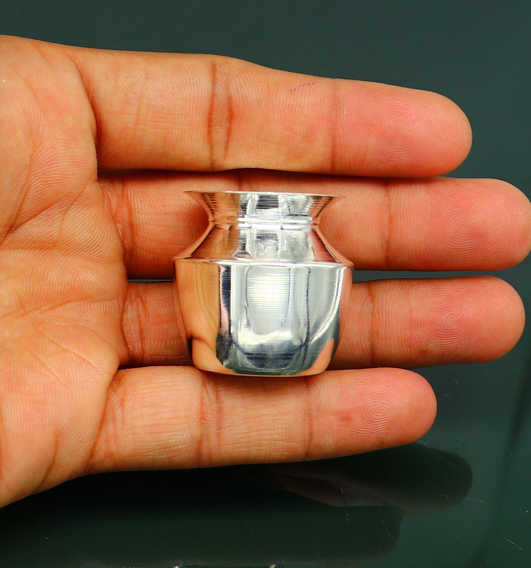 Pure 925 Sterling Silver Handmade Plain Small Kalash or Pot - Etsy