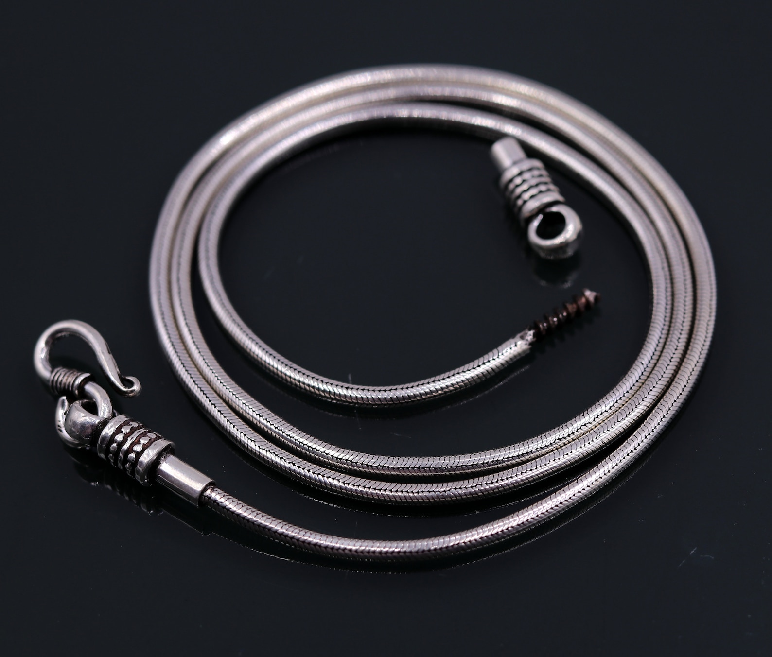 16 to 30 Long Screw Chain 925 Sterling Silver | Etsy