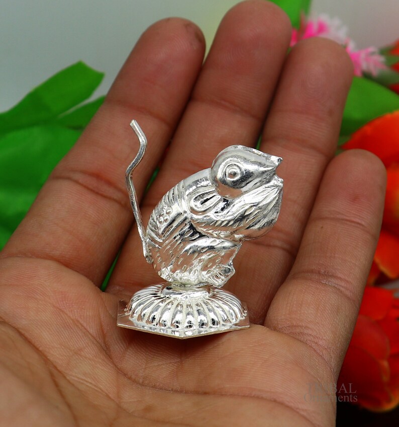 Lord Ganesha Vahan Mushak Maharaj Sterling Silver Handmade - Etsy