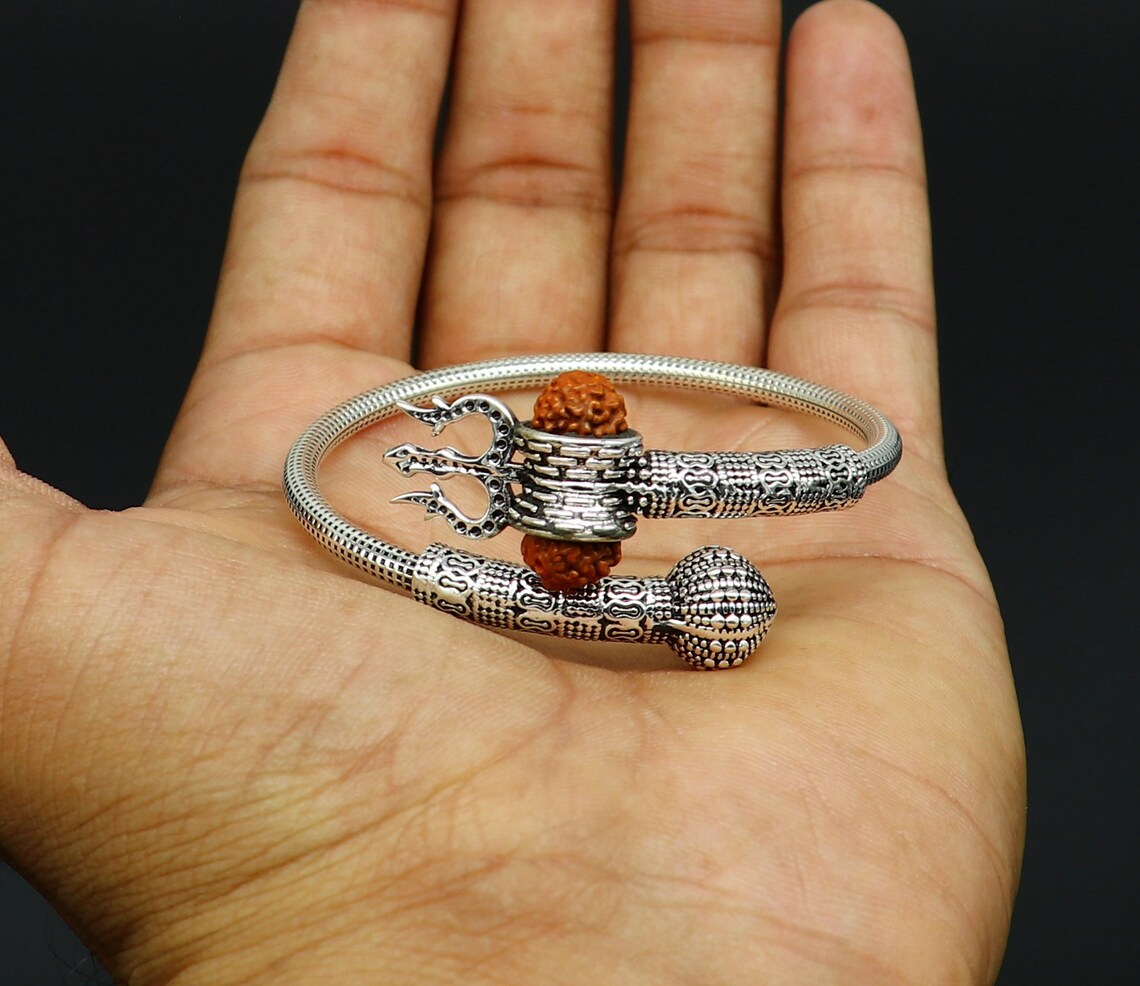 925 Sterling Silver Customized Lord Shiva Trident Trishul With ...