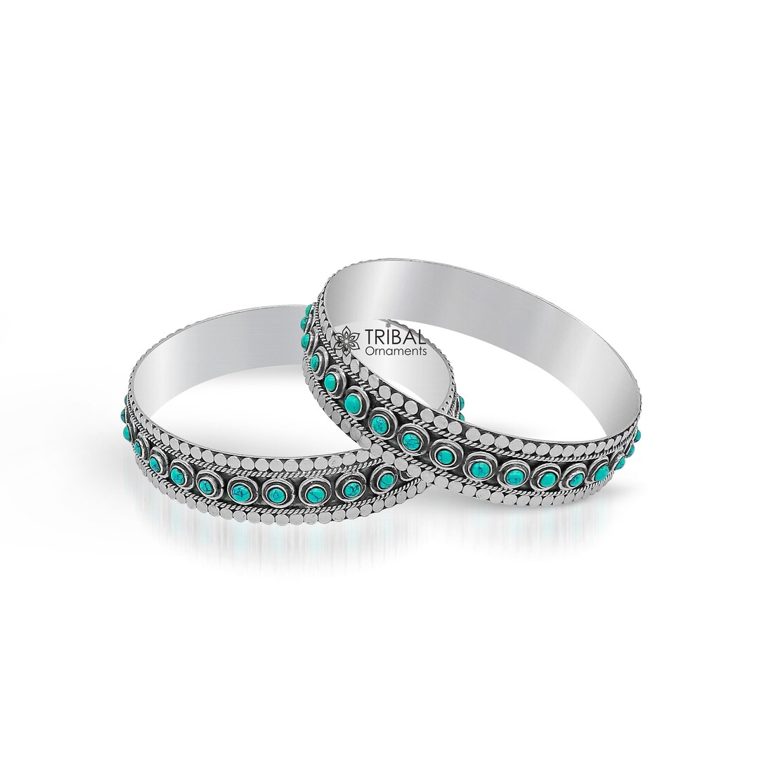 925 Sterling Silver Customized Vintage Antique Design Turquoise Stone ...