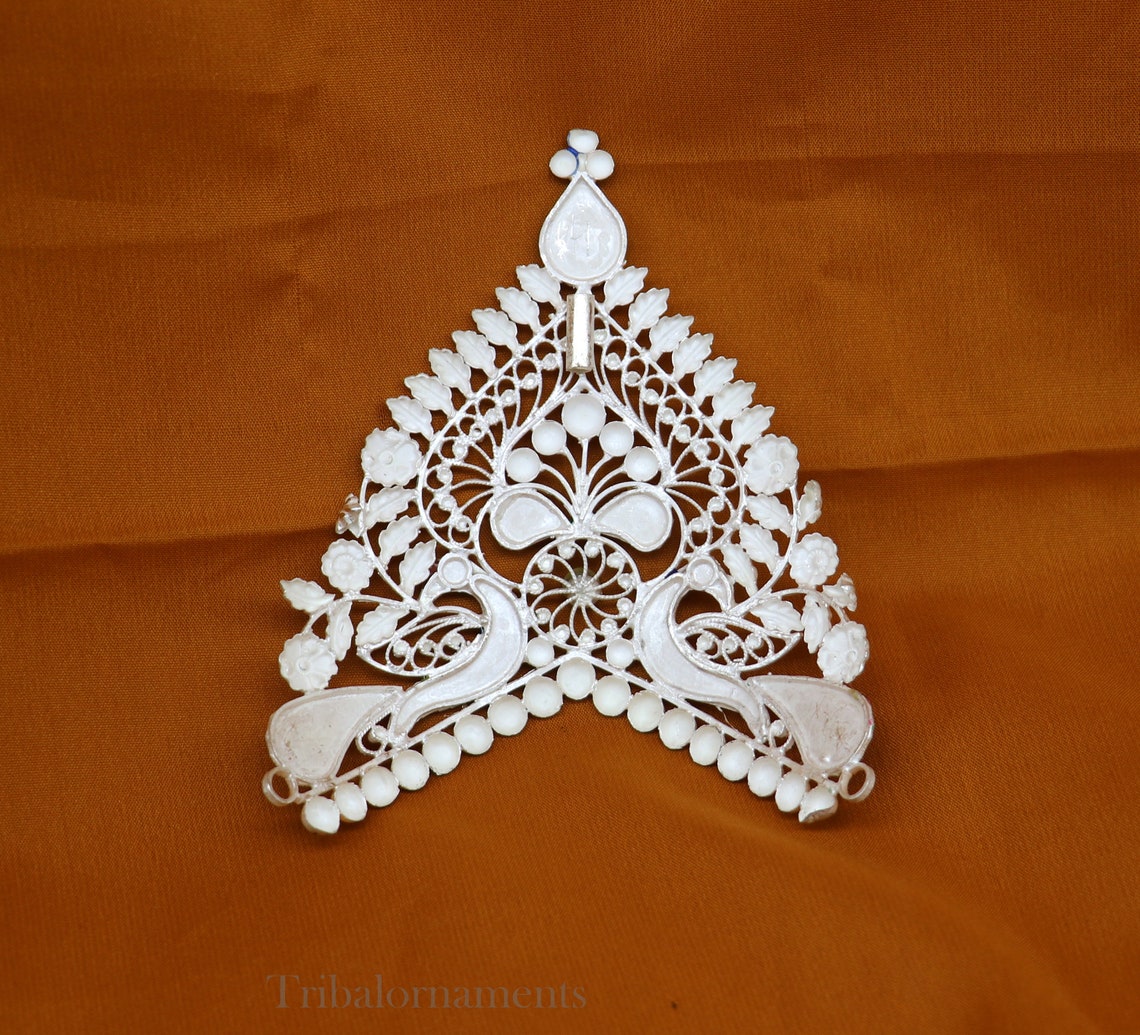 Solid Sterling Silver Vintage Antique Design Handmade Mukut | Etsy