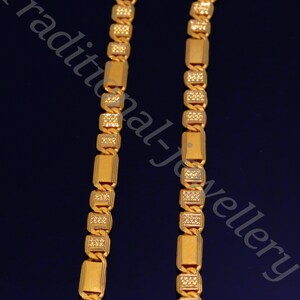 20 Inches Long Handmade 22kt Yellow Gold Royal Navabi Nawabi Chain ...