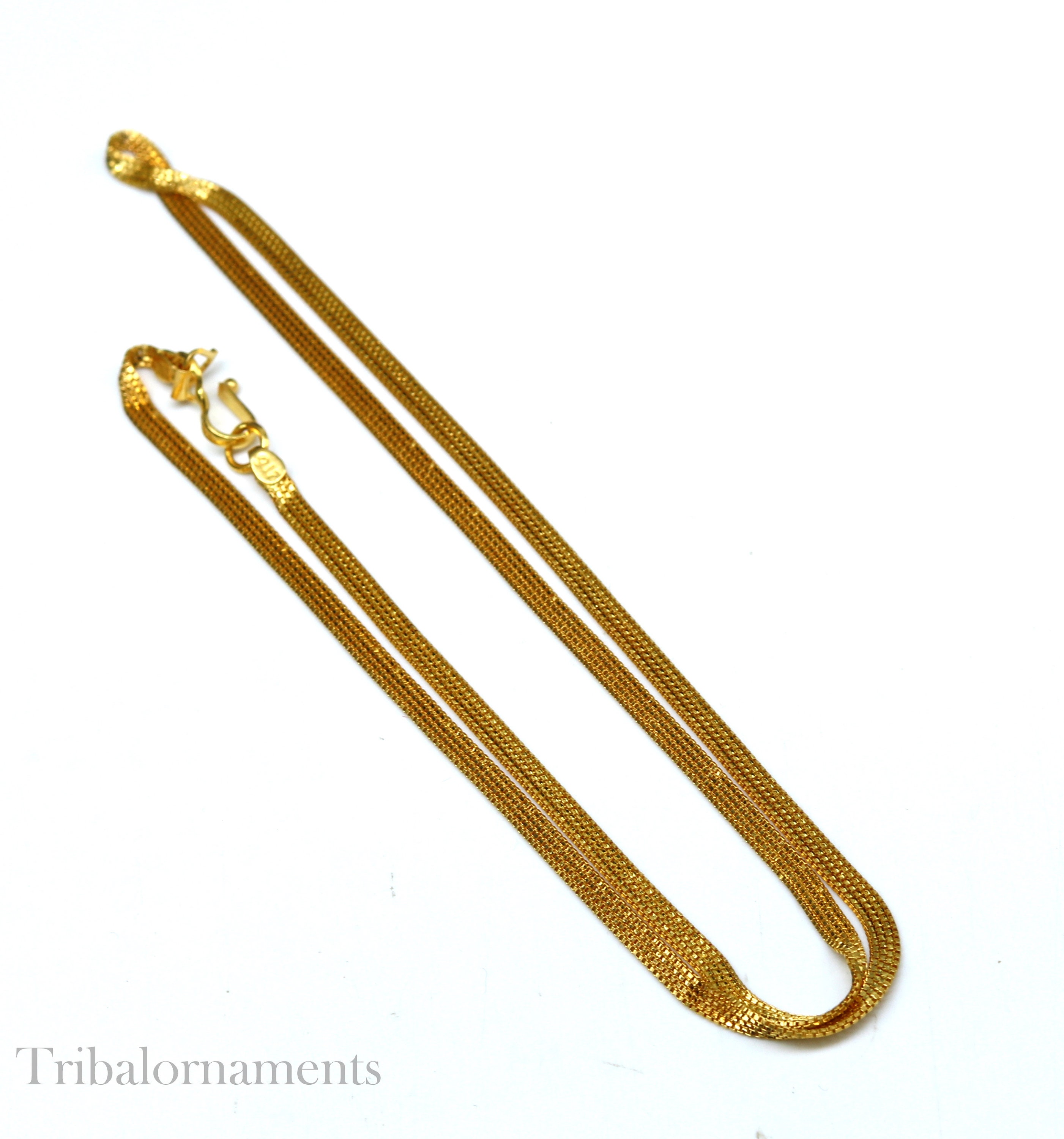 Handmade 22kt Yellow Gold Multi Box Chain Custom Work Highway Chain ...