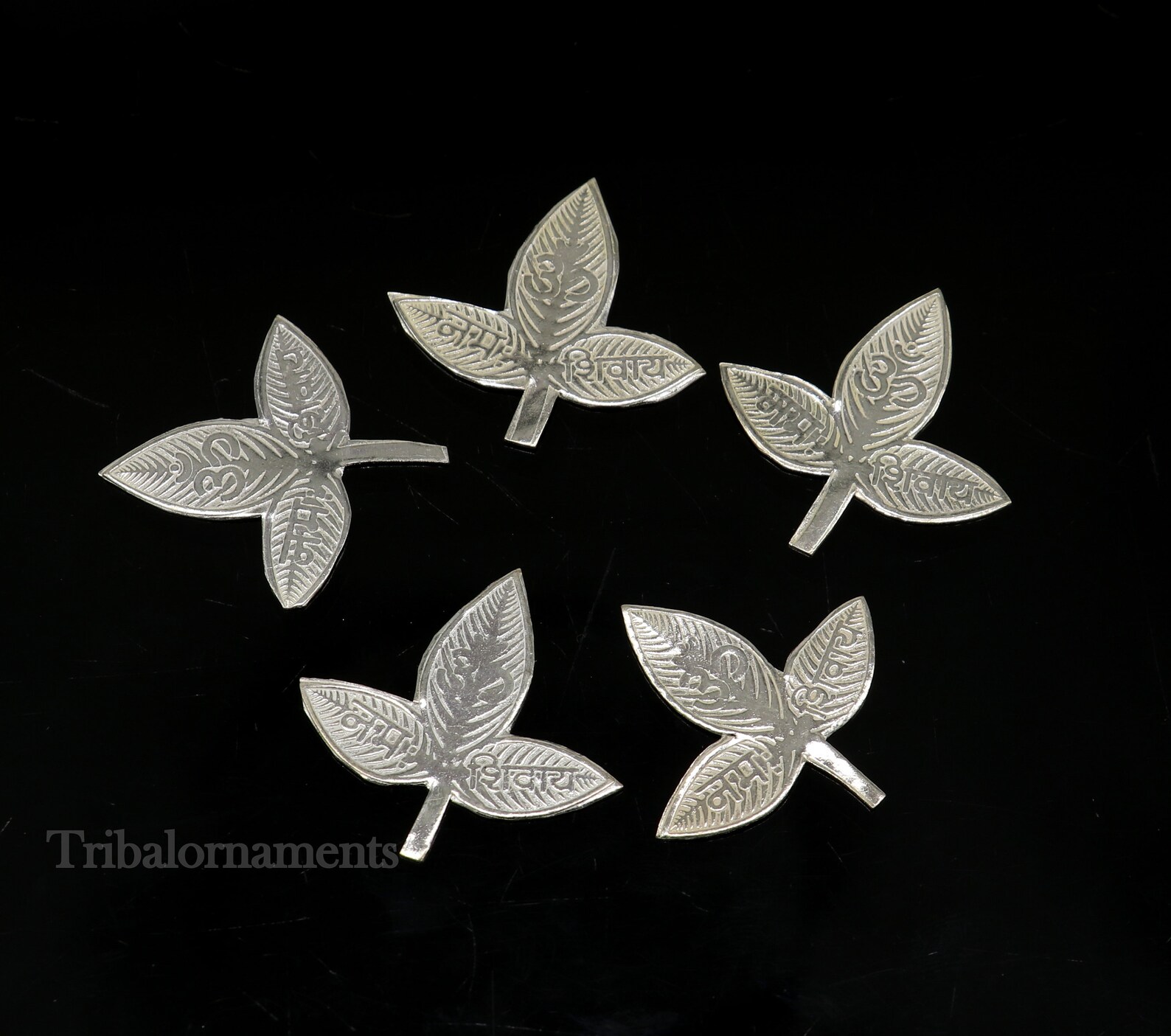 2.5 Cm Bel Patra Solid Silver Handmade Solid Belva Patra Lord - Etsy