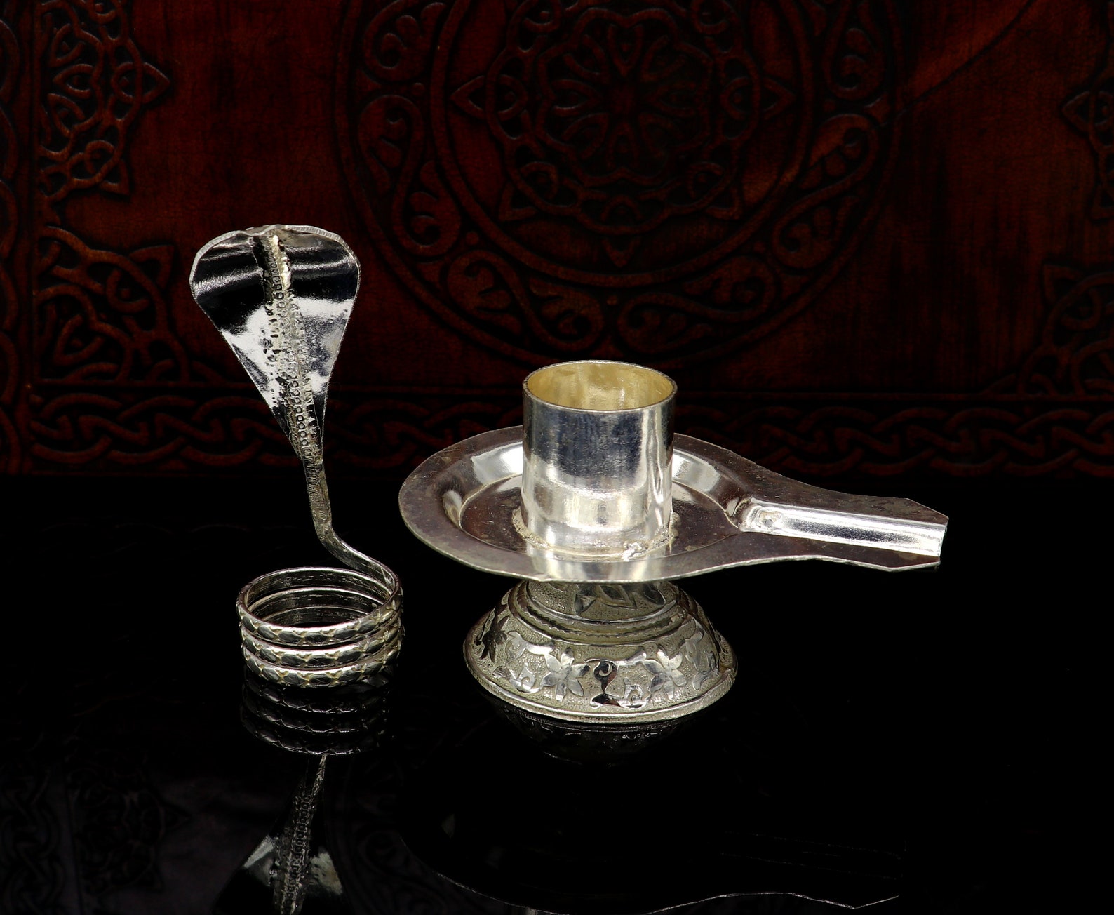 925 Pure Solid Sterling Silver Lord Shiva Lingam Stand/jalheri, Use for ...