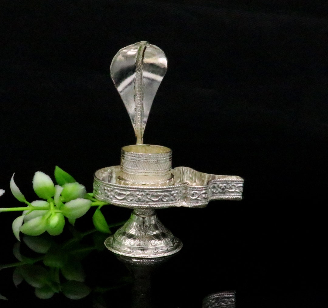925 Fine Solid Sterling Silver Lord Shiva Lingam Stand/jalheri, Use for ...