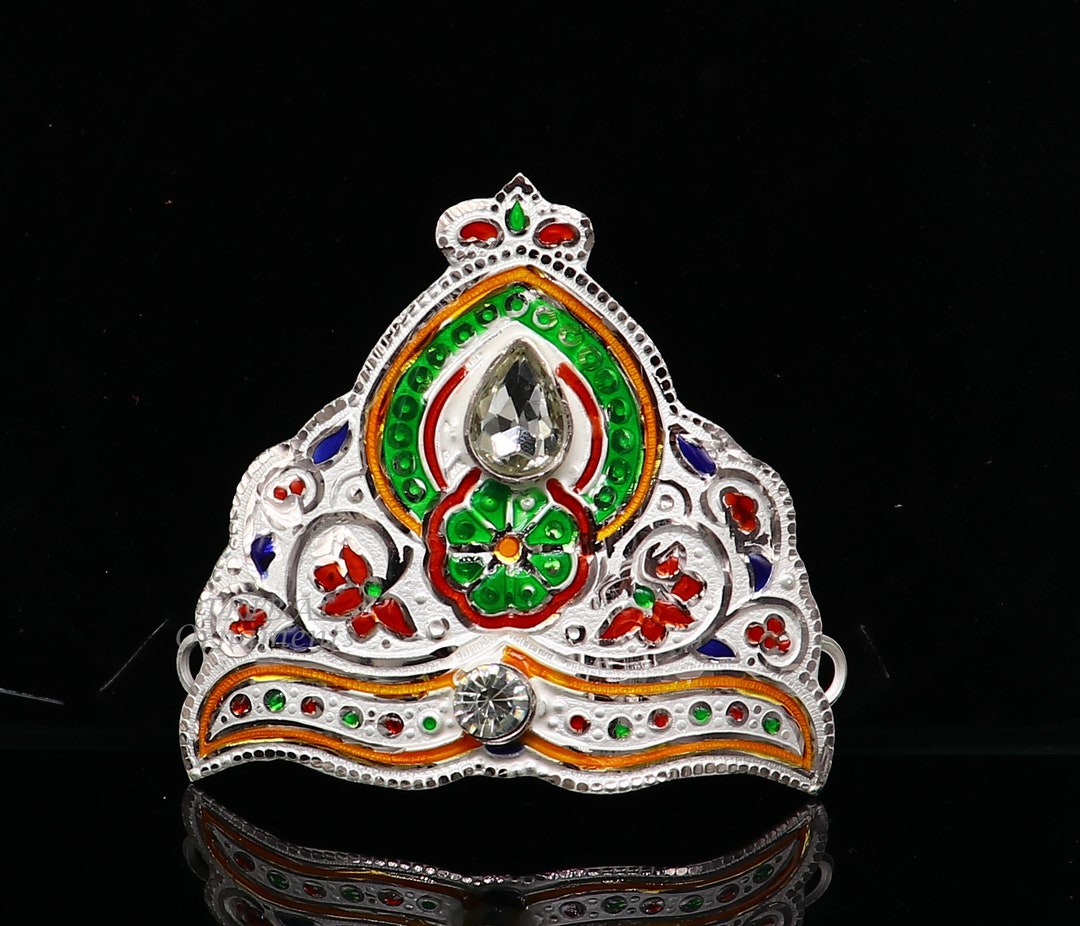 Mukut for All Idols 925 Sterling Silver Vintage Enamel Work Design ...