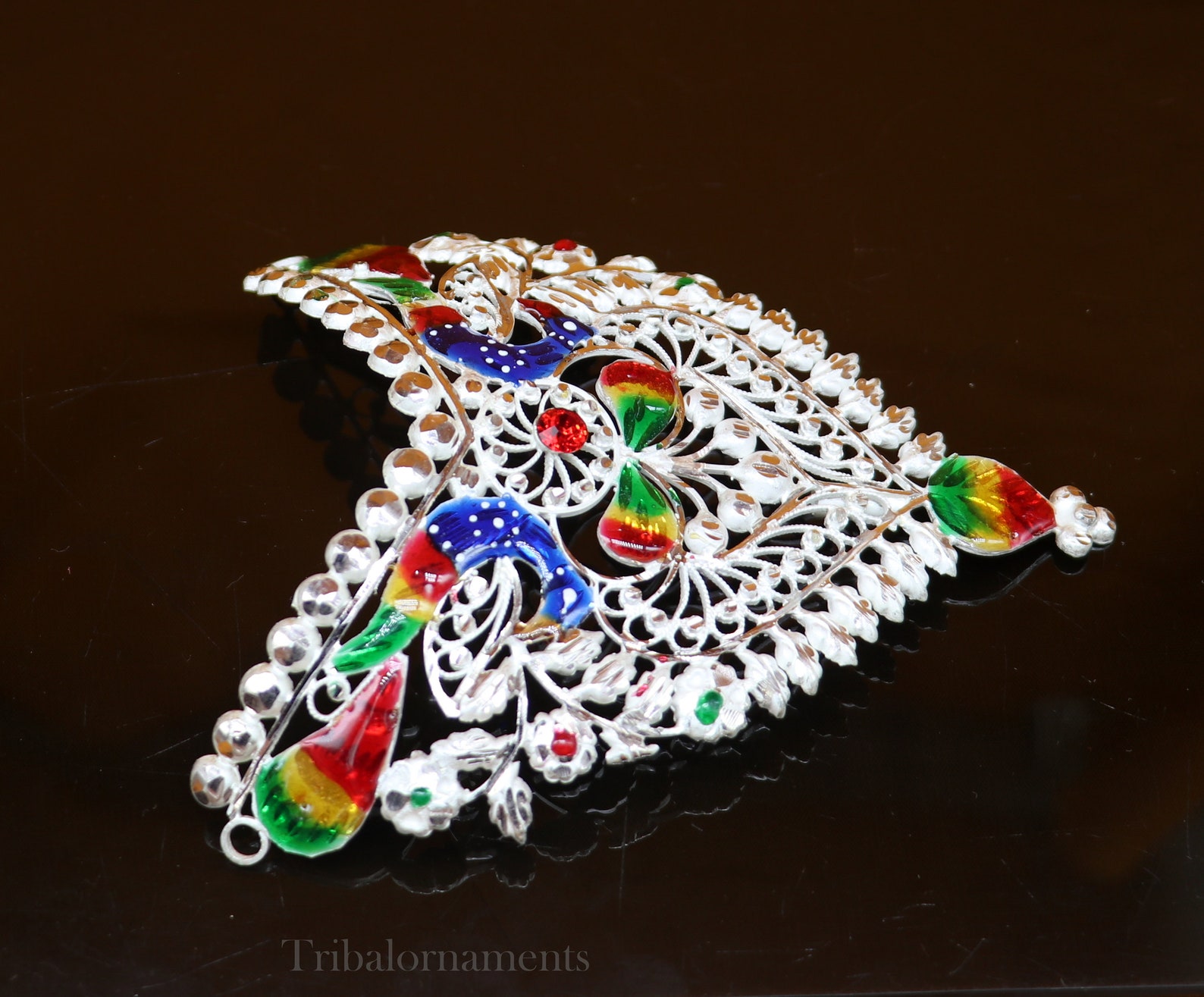 Solid Sterling Silver Vintage Antique Design Handmade Mukut | Etsy