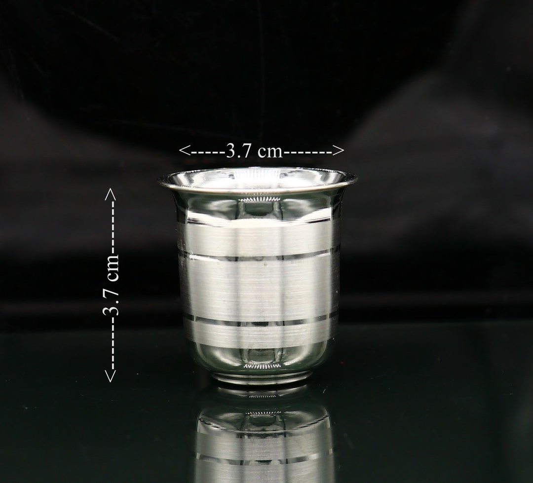 Solid Silver Handmade Water/milk Glass Tumbler, Silver Flask, Baby Kids ...